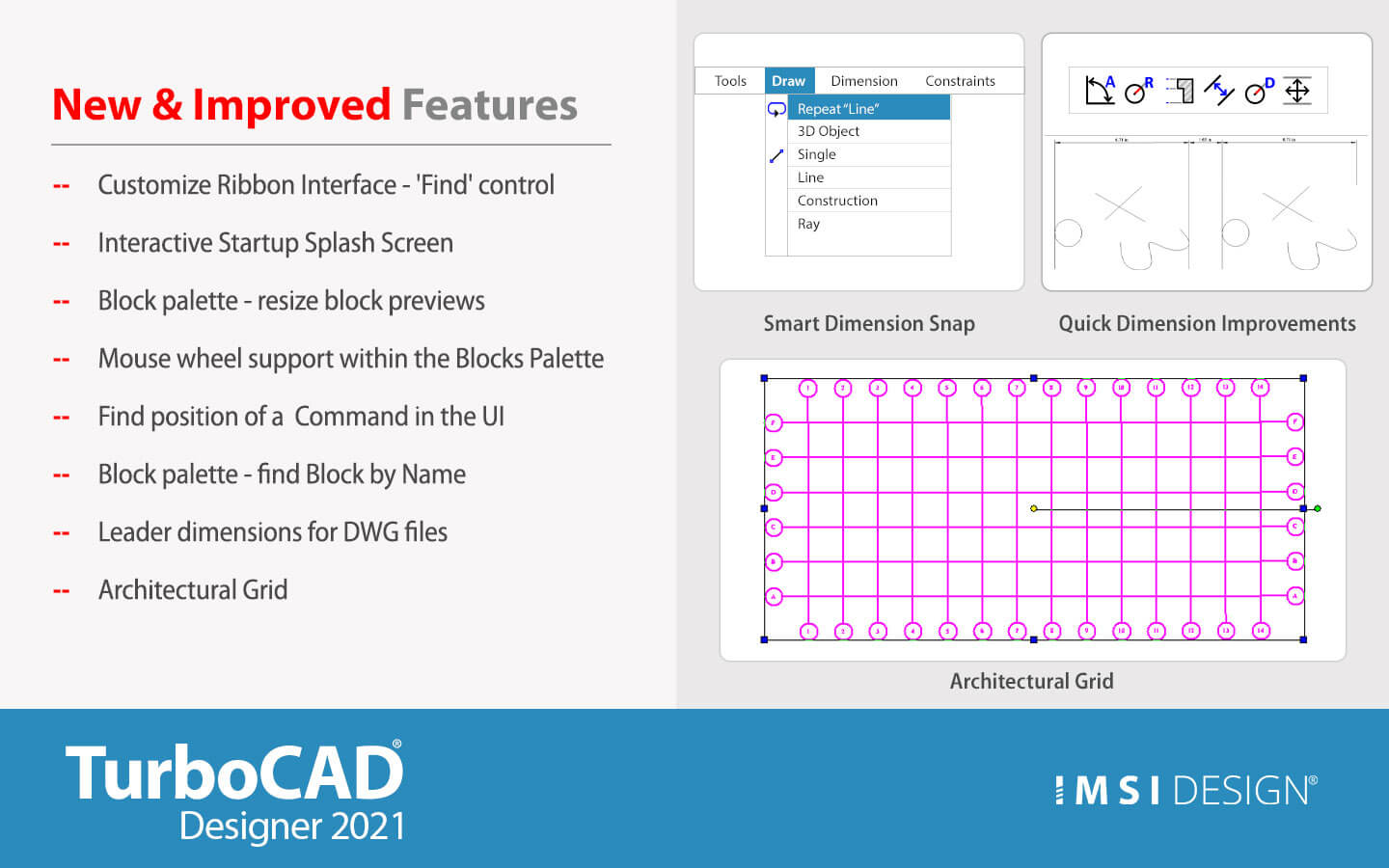 TurboCAD 2021 Designer，簡單且精準的CAD繪圖軟體。